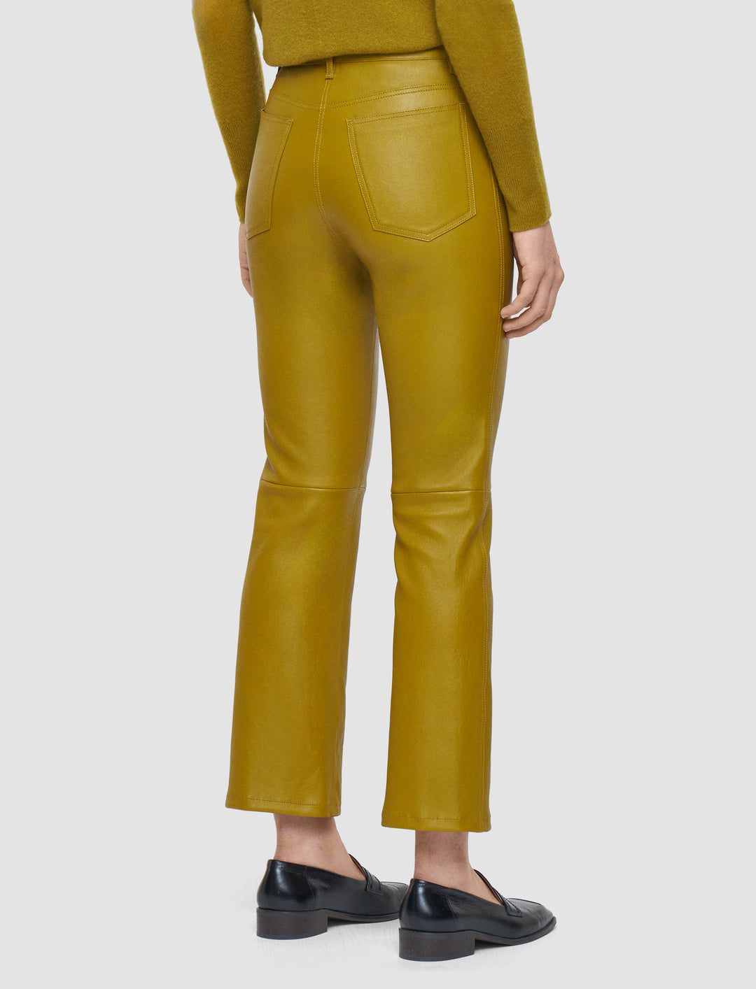 Duke Leather Stretch トラウザーズ - 緑 | JOSEPH JP