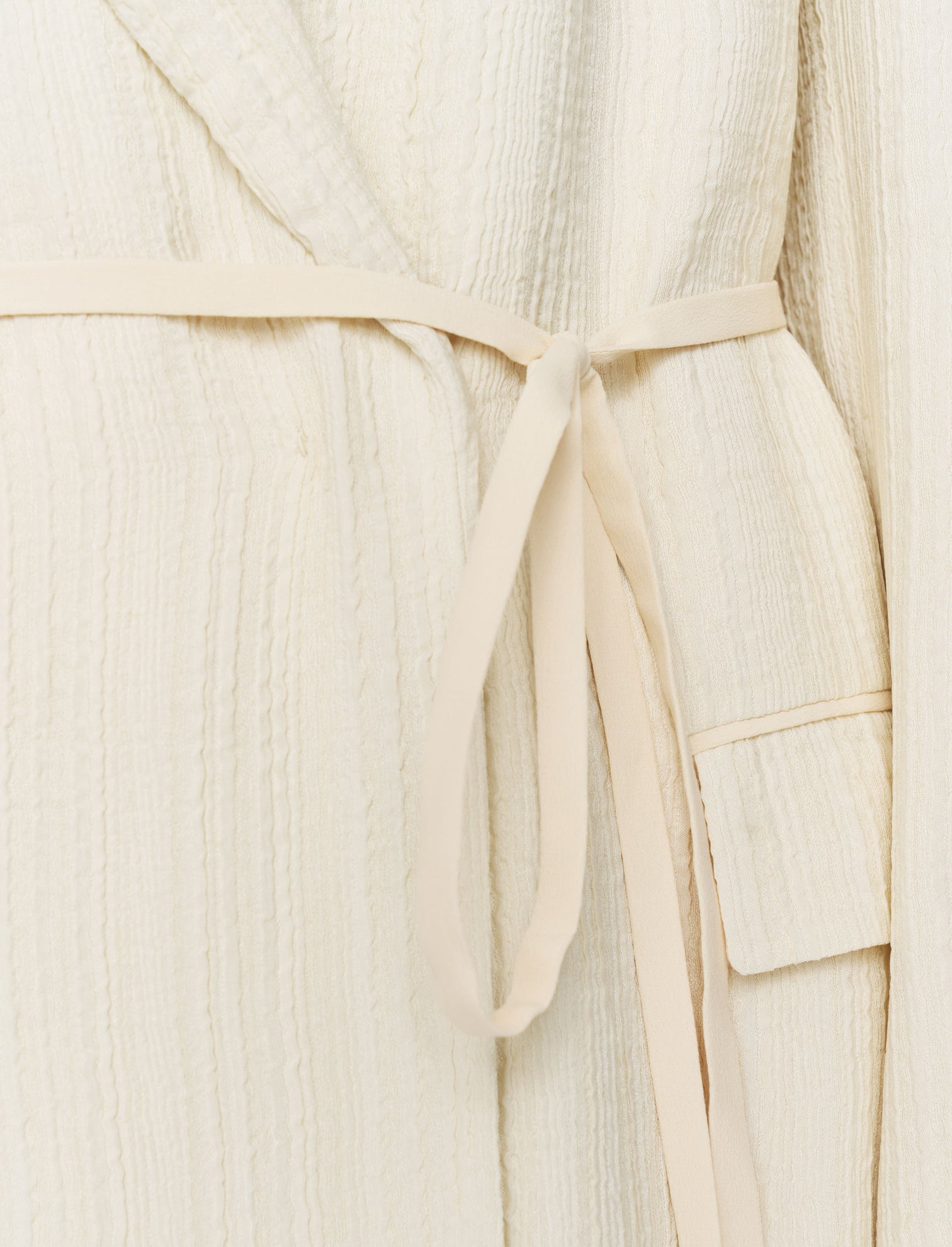 Amelot Pleat Jacquard Jacket in White | JOSEPH GB