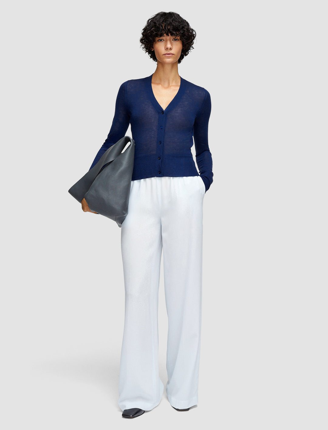 Cashair Cardigan in Blue | JOSEPH GB