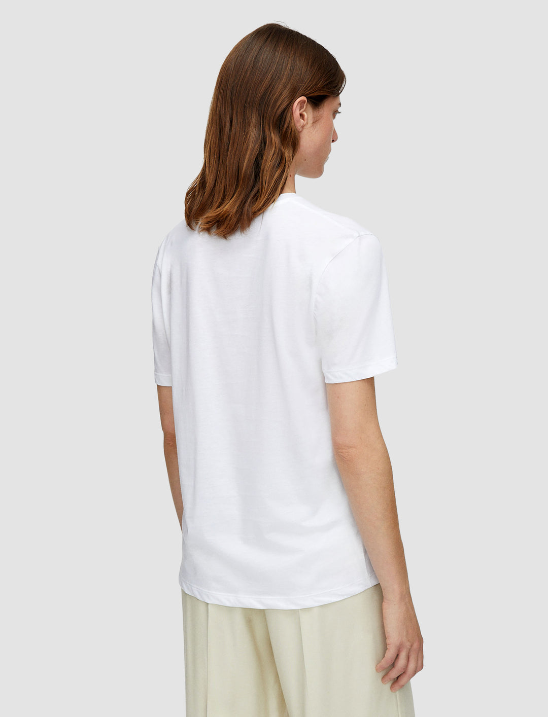 Cotton Silk Jersey T-Shirt in White | JOSEPH GB