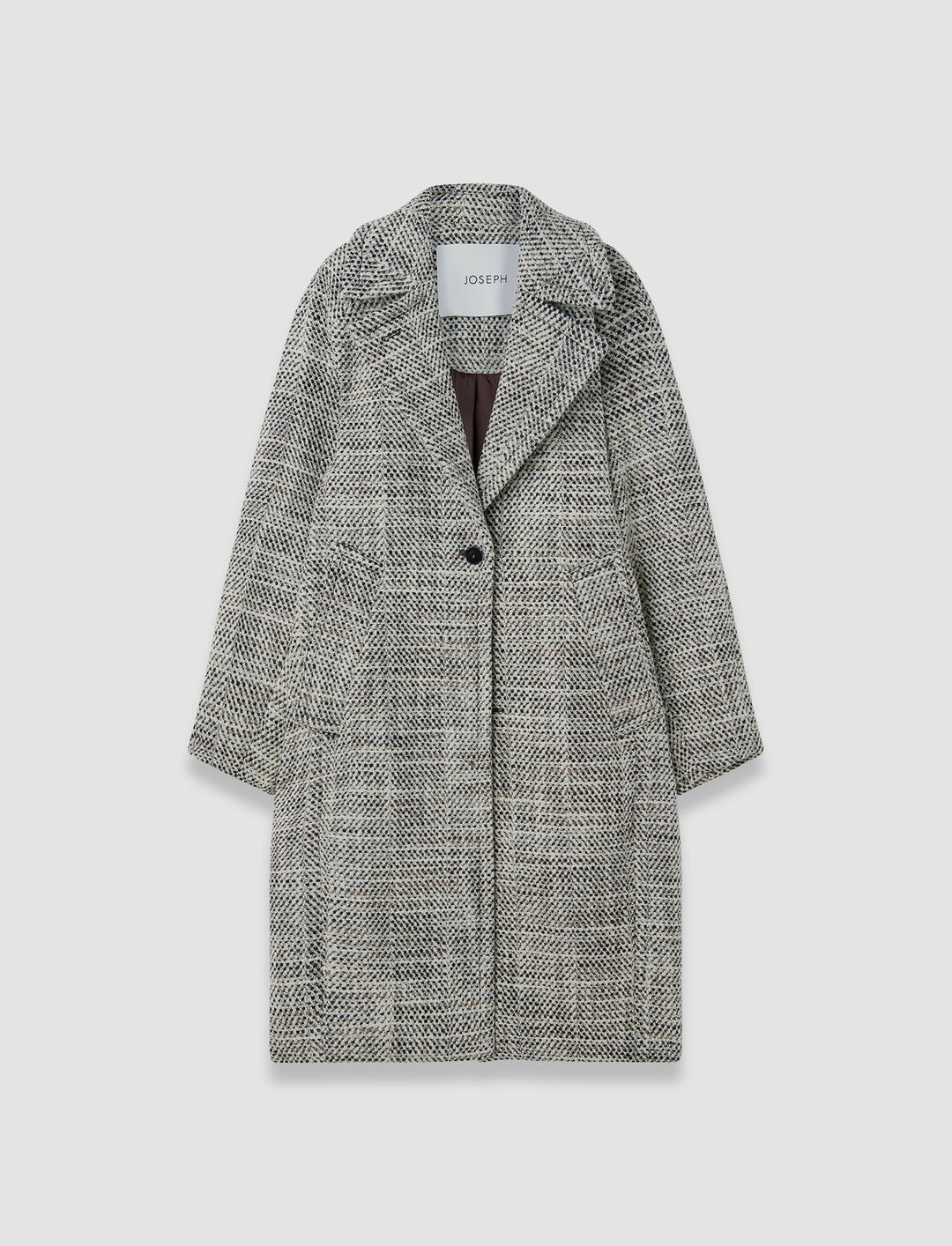 Florent Crosshatch Virgin Wool Coat in Multicolour | JOSEPH GB