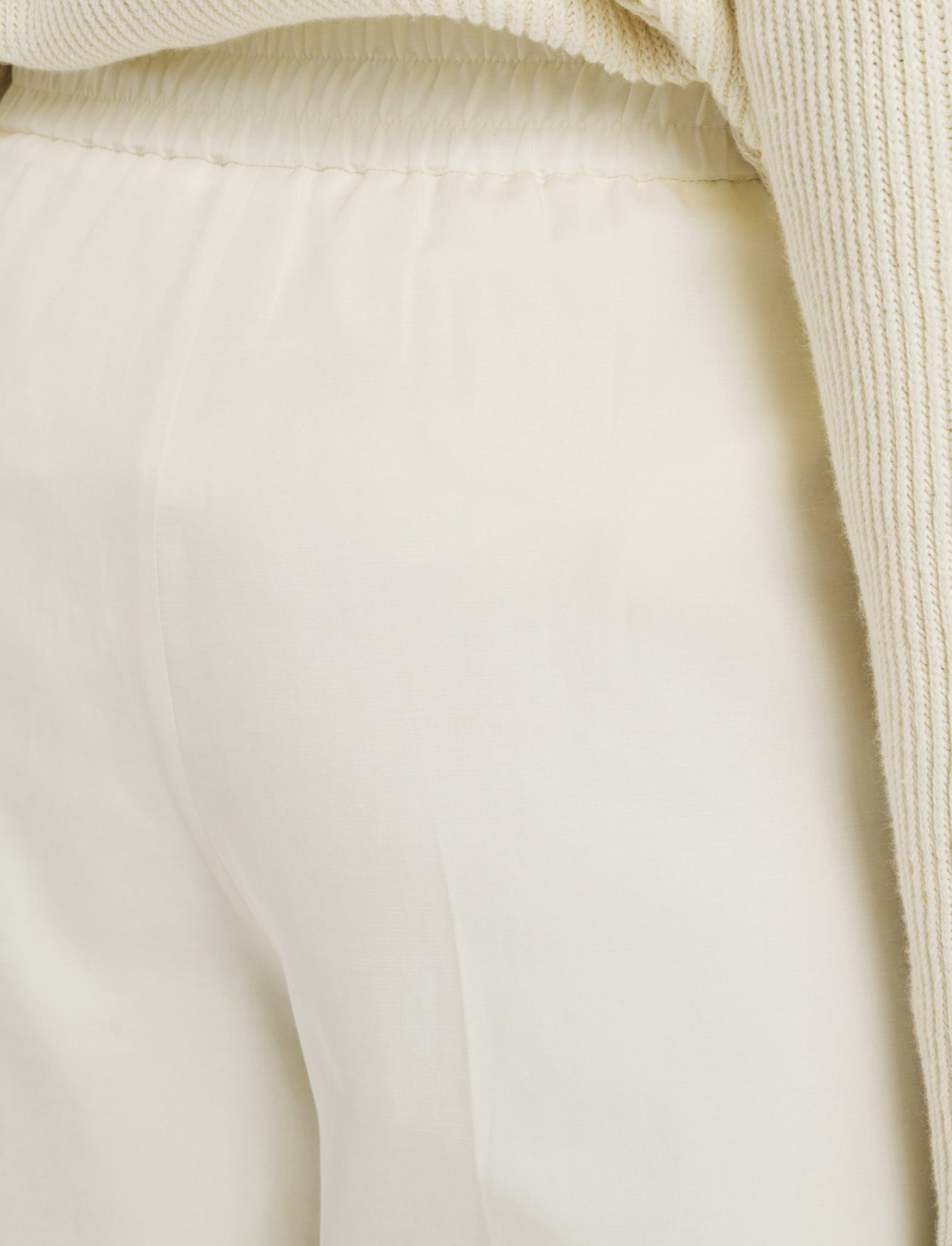 Alanel Soft Cotton Silk Trousers in White | JOSEPH GB