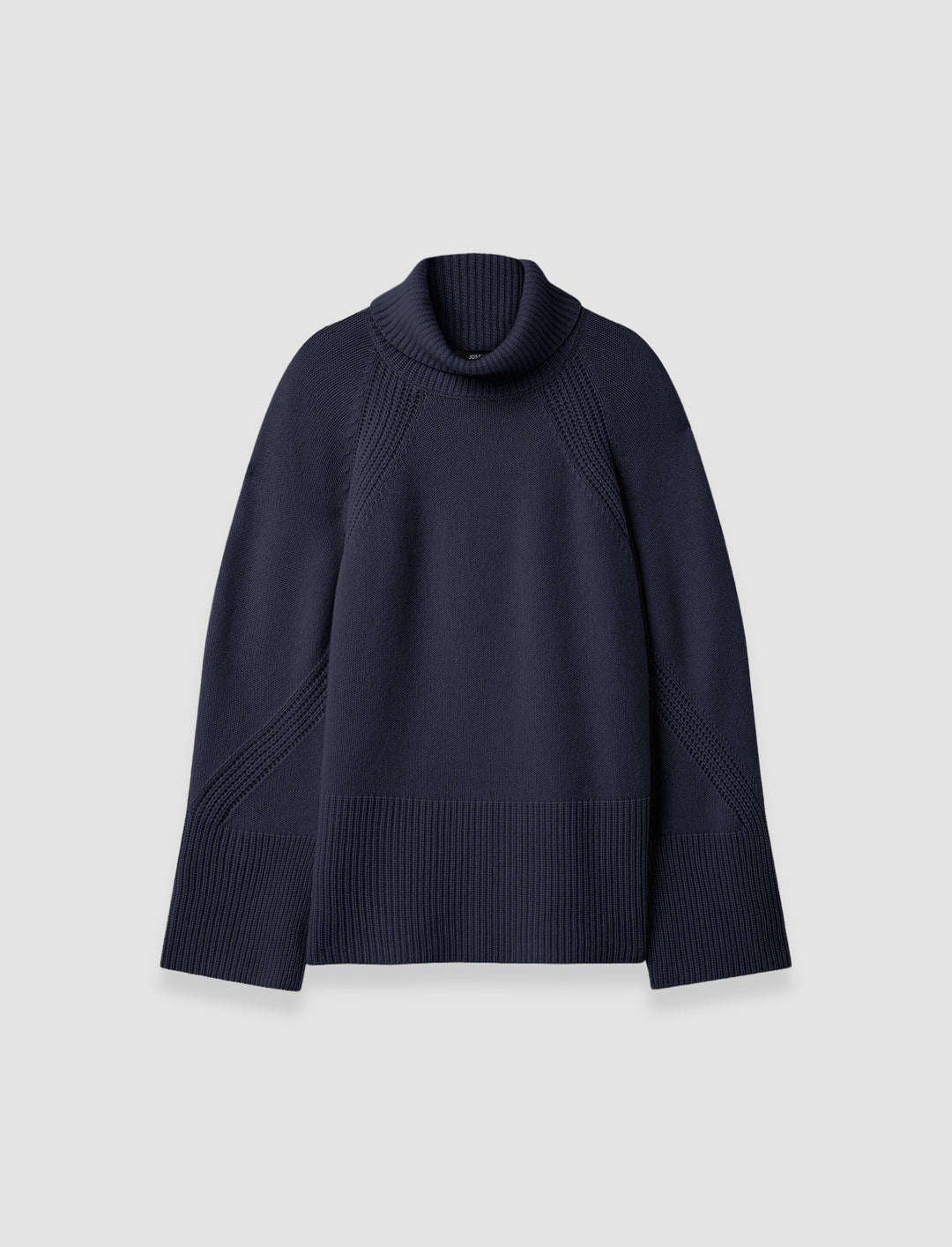 Loftus Pure Cashmere High Neck Jumper in Blue | JOSEPH GB