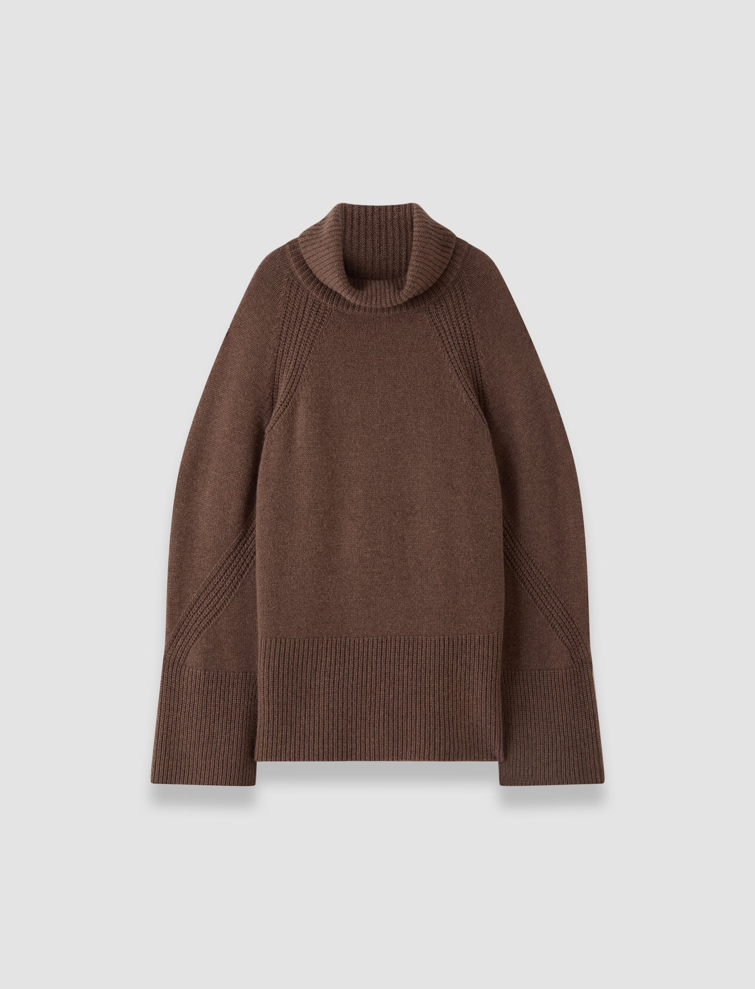 Loftus Pure Cashmere High Neck Jumper in Brown | JOSEPH GB