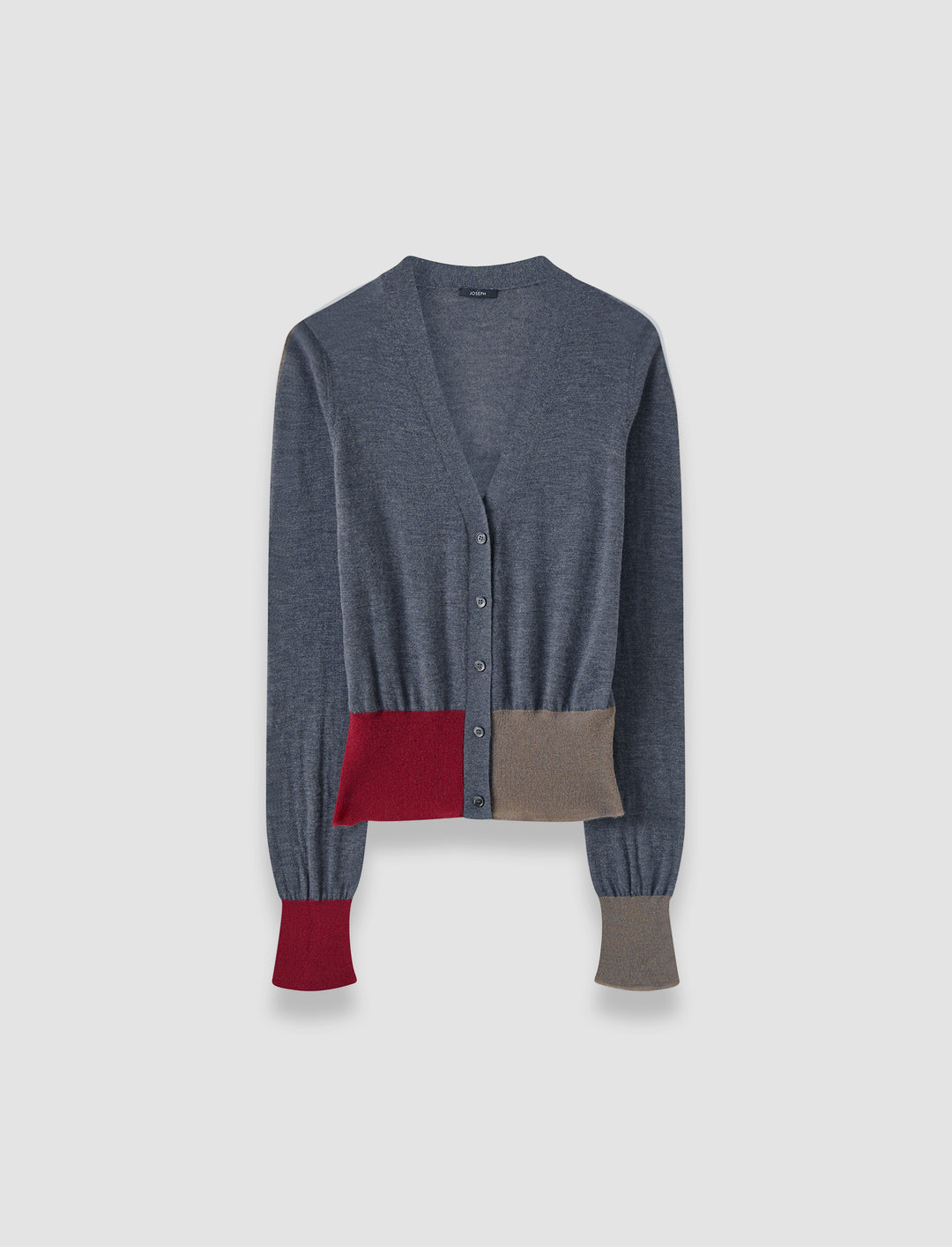Overlay Cashair Cardigan in Grey | JOSEPH GB