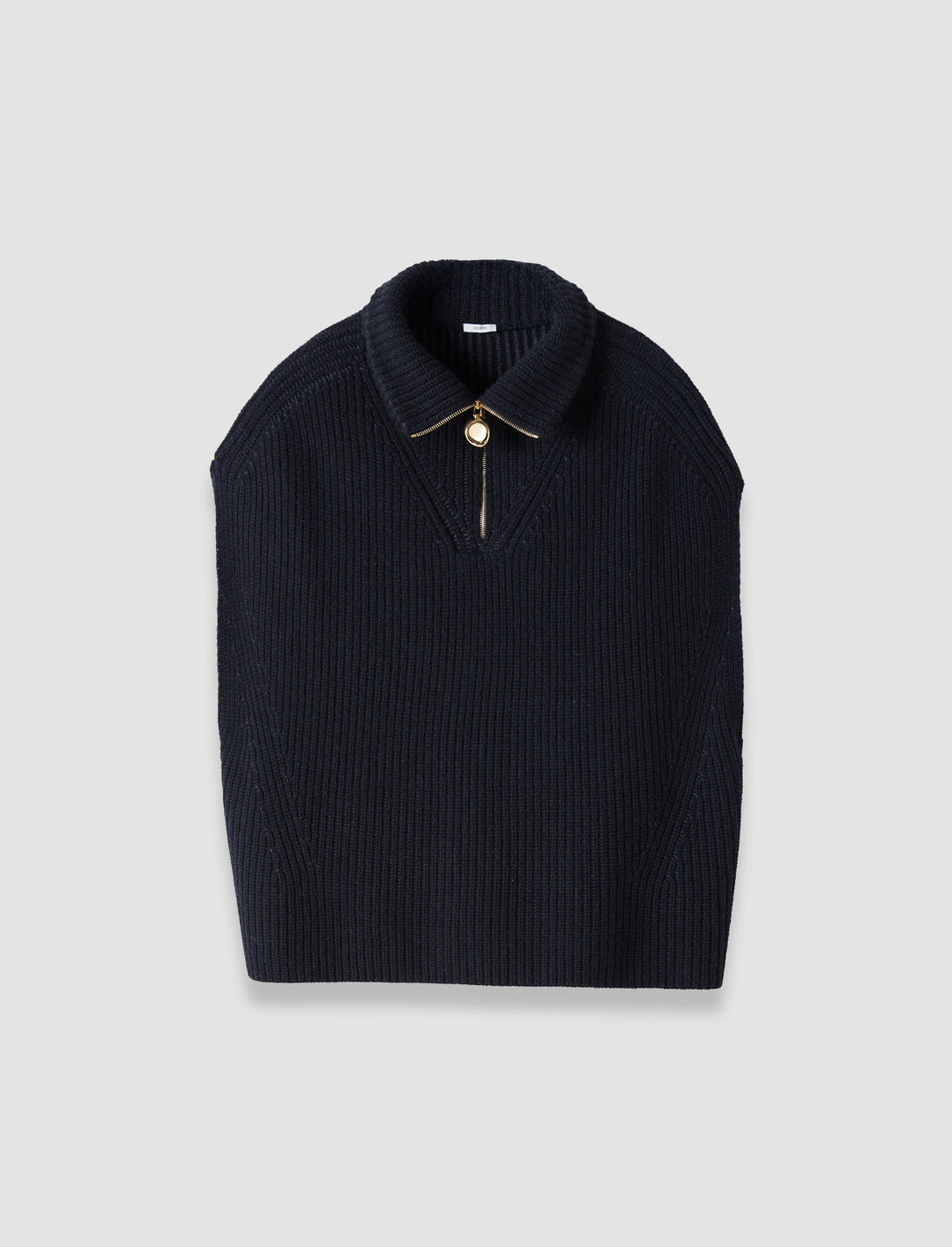 Raffet Fisherman Rib Cashmere Vest in Black | JOSEPH GB